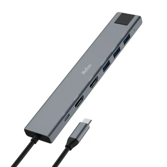 Netac LK-HC035 7-in-1 Type-C Multifunctional Docking Station Hub PD*1 ...