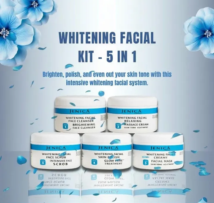 Jenica 5In 1 Whitening Facial Kit – Complete Brightening Skincare Set ...