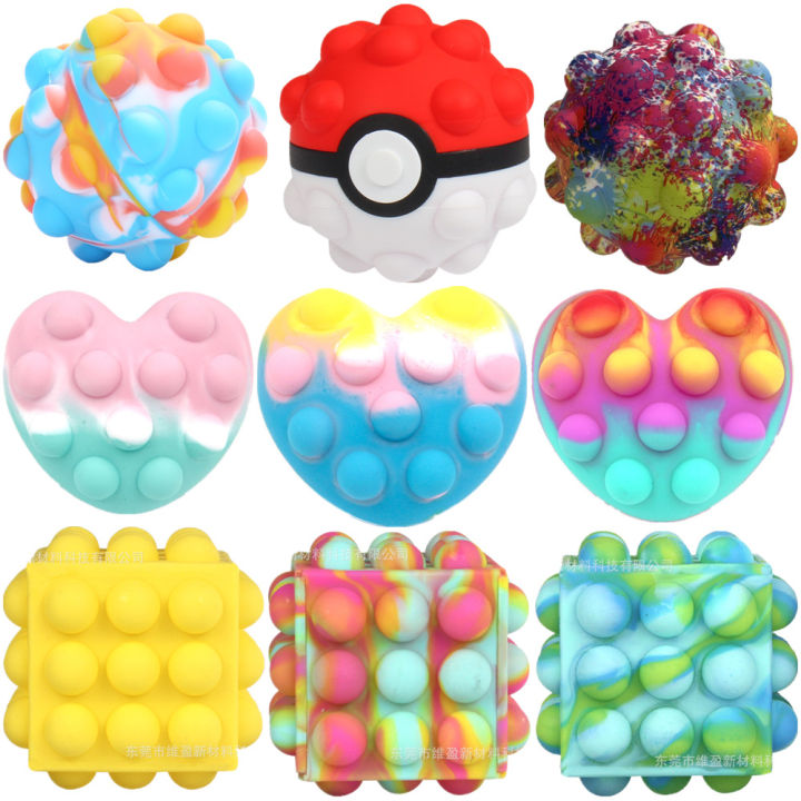 New 3D Fidget Toys Ball Pokemon Pikachu Pokeball Gameplay Antistress ...