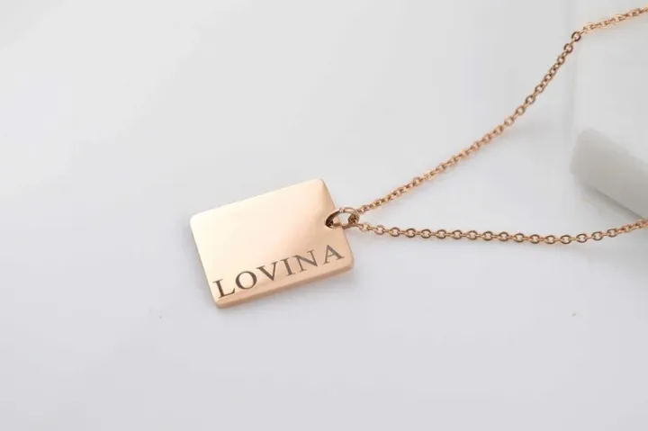 Personalized/Customized Crown Design Name Necklace for Girls Golden ...