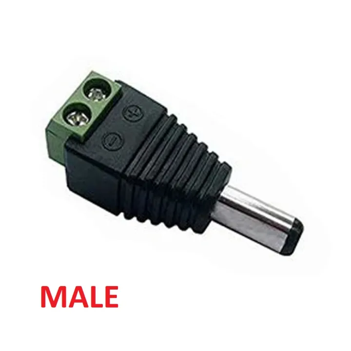 DC Power Jack Male and Female 5.5mm x 2.1mm CCTV Power Jack Adapter ...