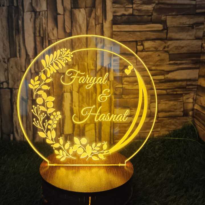 Customize 3d name illusion lamp, 3D Light Lamp, Night Lamp, Decoration ...