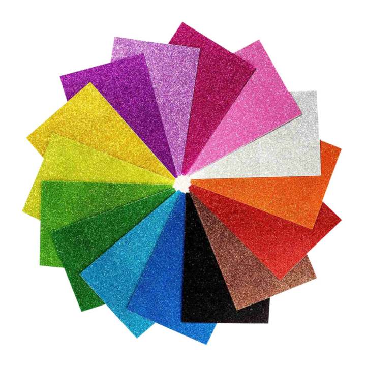 Glitter Sheets – Sparkling Craft Paper for DIY & School Projects (1 ...
