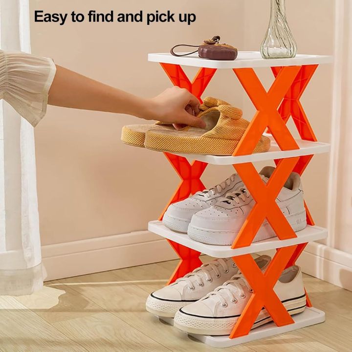 MTJ Vertical Shoe Tower ,3, Layers Shoe Rack, Small Shoe Stand, Space ...