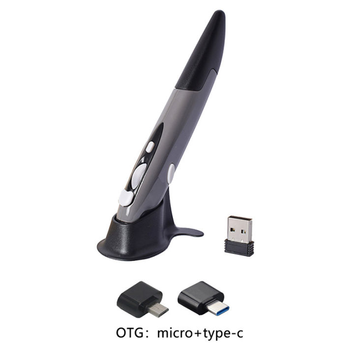 Wireless Pen-style Mouse 2.4GHZ Adjustable Handwriting Mini Optical ...