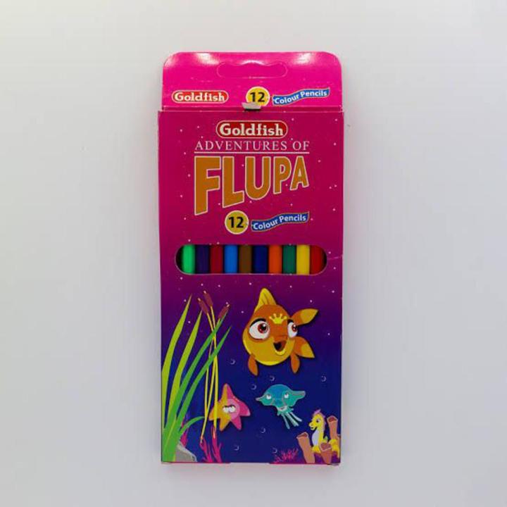 Goldfish Long Color Pencils - 12 Color Pencils - Adventures of Flupa ...