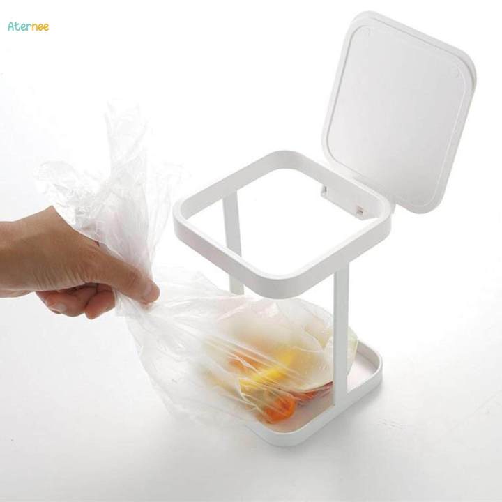 Desktop Trash Bag Holder, Trash Bag Bracket Organizer Garbage Storage ...