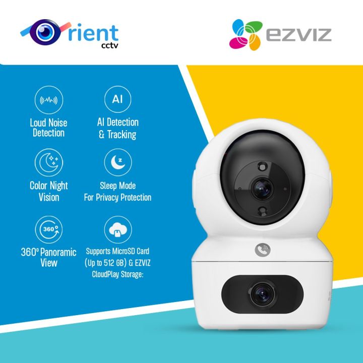 ORIGNAL EZVIZ Camera H7c Dual-Lens Pan & Tilt Wi-Fi (4+4)8MP | Daraz.pk