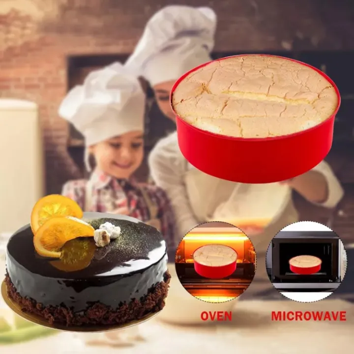 4/6/8/10 Inch Silicone Cake Mold Round Chocolate Molds Baking Dishes ...