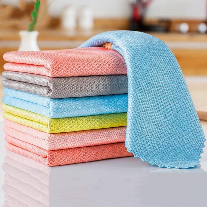 New Microfiber Cleaning Cloths Rags Kitchen Dish Towel Absorbent Wiping ...