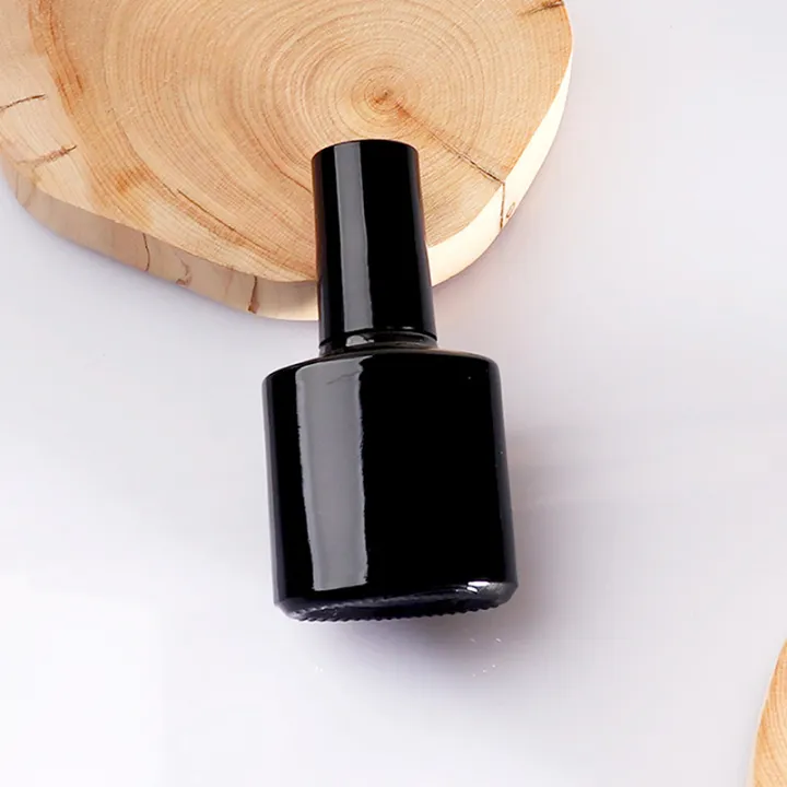 7ml Empty Nail Polish Glass Bottle Black Portable Nail Art UV ...