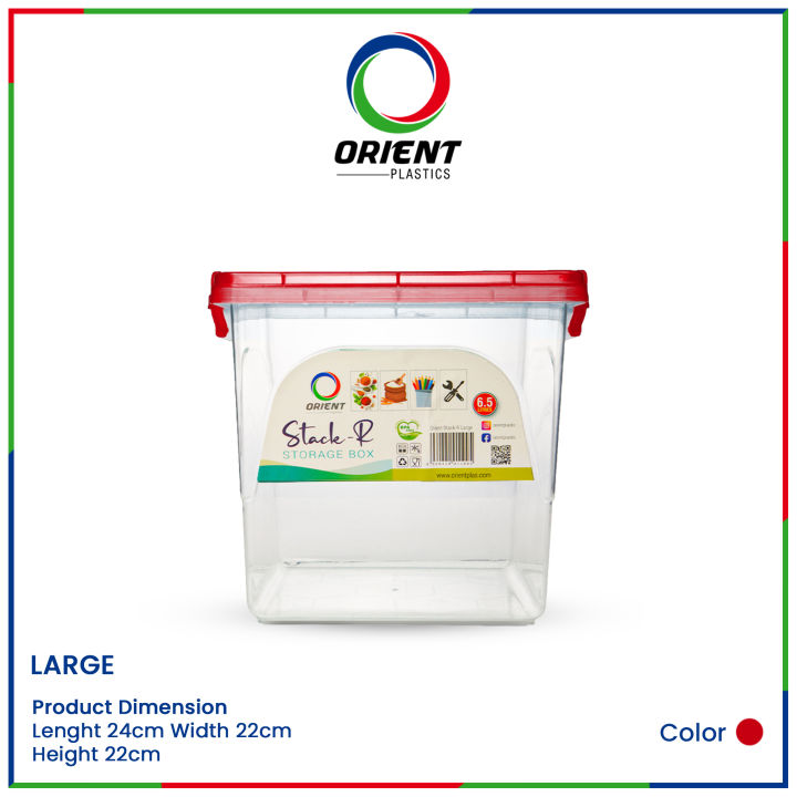 Orient Plastic Stack-R Storage Box | Large Durable Organizer for Versatile Storage Solutions ...