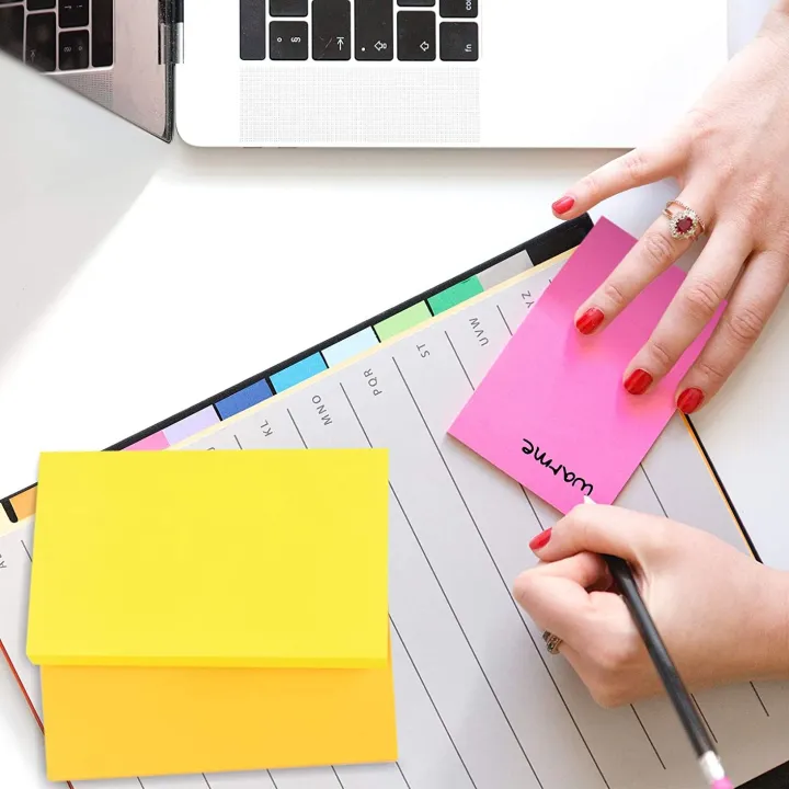Sheets Self-Stick Sticky Notes 100 Sheets (7.6 x 12.7cm ) Clean Removal ...