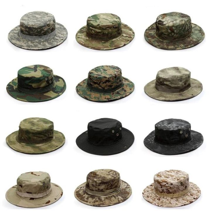 Hiking Camping Huting Jungle Bonnie Army Camouflage Cap Plaid Cloth Men ...