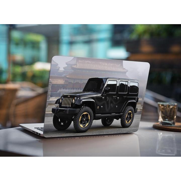 Black Jeep SUV, Jeep Wrangler Laptop Back Skin-Laptop Skin Vinyl ...