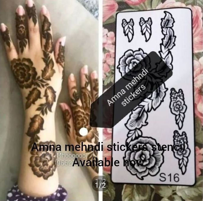 Mehndi stickers for girls hand, Mehndi sticker indian Designing, mehndi ...