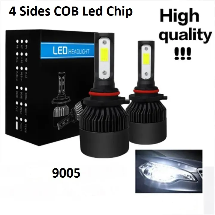 2 Pieces C6 9005 Fittings Car LED Headlights Bulbs | Daraz.pk