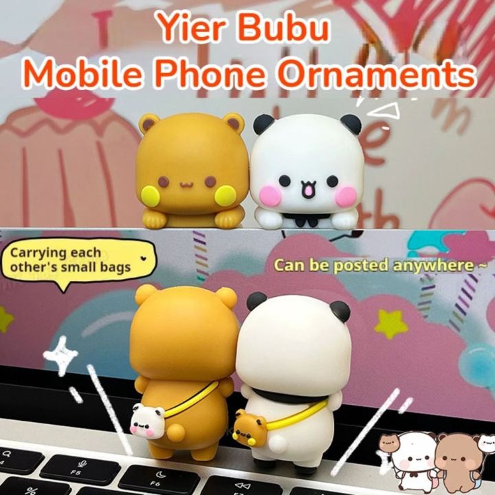 1pc/2pcs Mobile Phone Display Desktop Ornaments Yier Bubu Mobile Phone ...