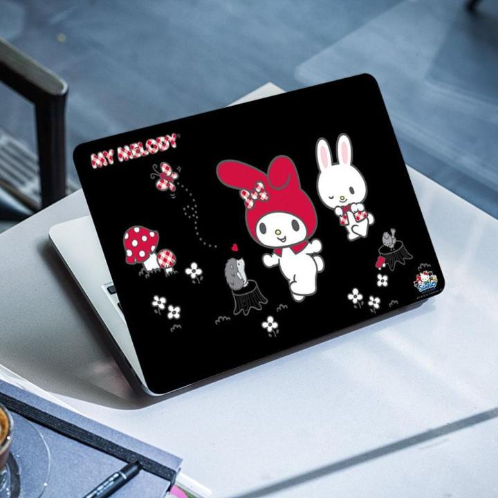 Black Hello Kitty Rabbit Laptop Back Skin-Laptop Skin Vinyl Sticker ...