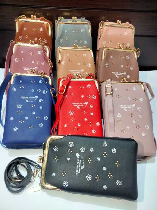 Stylish Mobile & Money Sling Ladies Wallet Hand Bags Shoulder Bag with ...