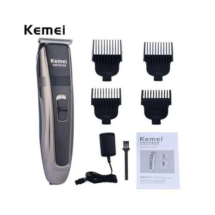 Kemei Km-104 Rechargeable & Wired Plug N Play (Dual Function ) Trimmer | Daraz.pk