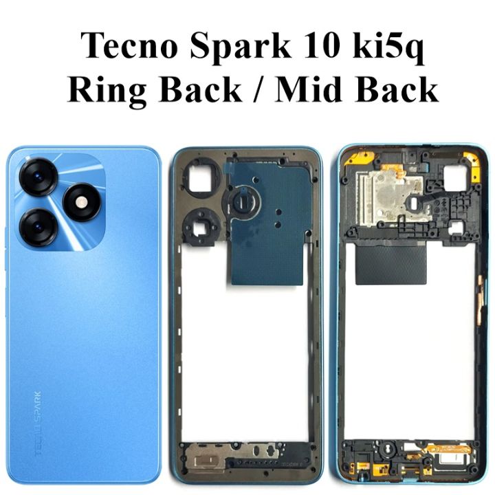 Tecno Spark 10 Ki5q Ring Back Replacement or Mid Back with Buttons and ...
