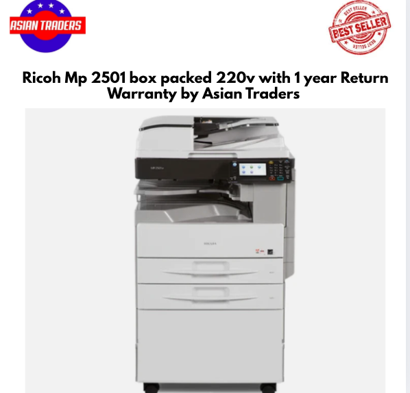 Ricoh Mp 2501 box packed 220v with 1 year Return Warranty by Asian ...