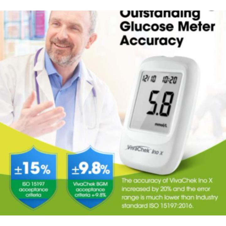 New Viva Chek Blood Glucose Glucometer Sugar Test Machine with free 10 ...