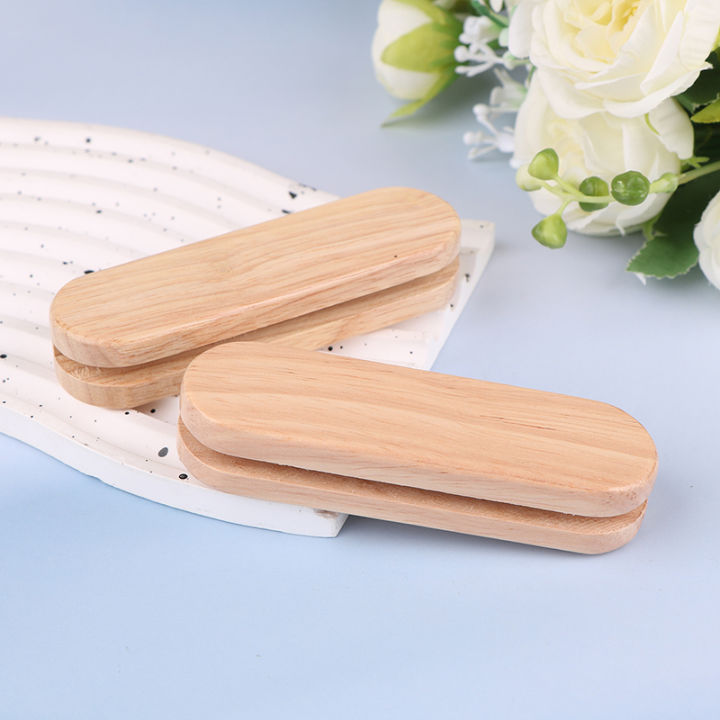 2Pc Solid Wood Grill Pan Insulated Grip Heat Resistant Portable BBQ ...