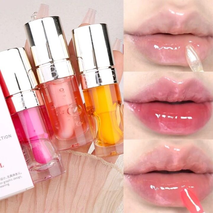 Fruity Jelly Honey Lip Oil Translucent Watery Crystal Lip Gloss Liquid ...
