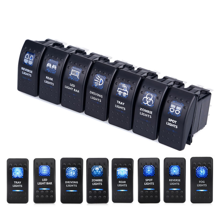 5pin Car Boat Truck Lighted Toggle Switch On-Off Waterproof 12v 24v Car ...