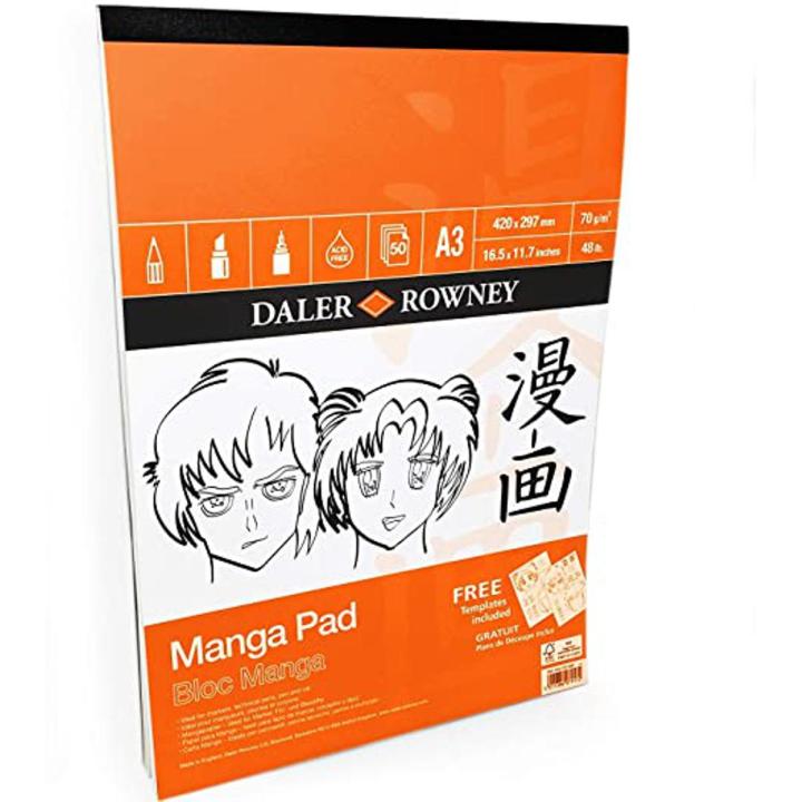 Daler Rowney – Manga Pad Sketch Book - Includes 2 Free Templates ...