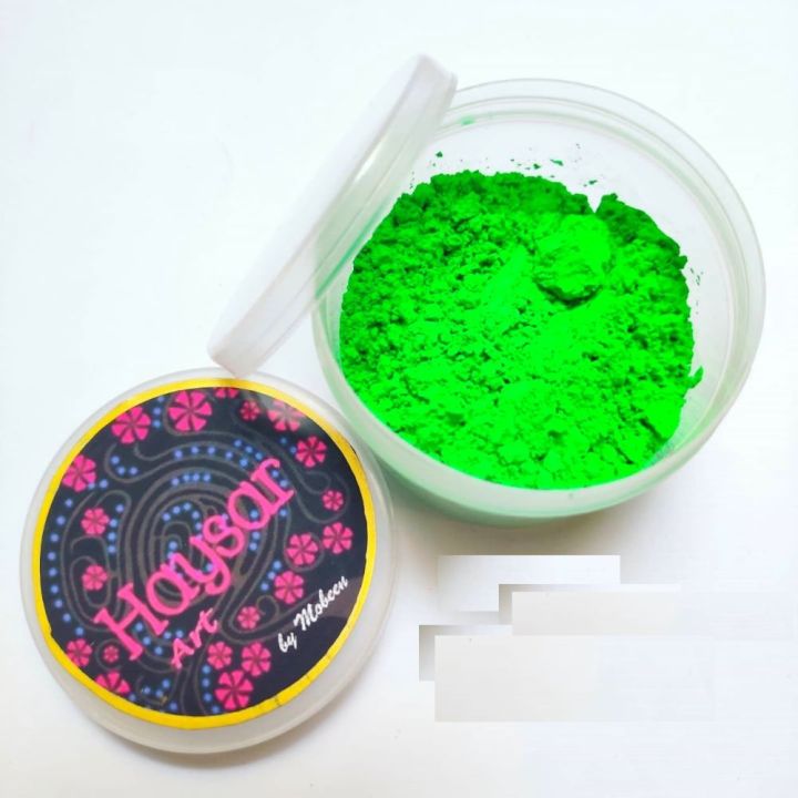 Fluorescent Pigment Powder GREEN Color – Fluorescent Color – Neon Color ...