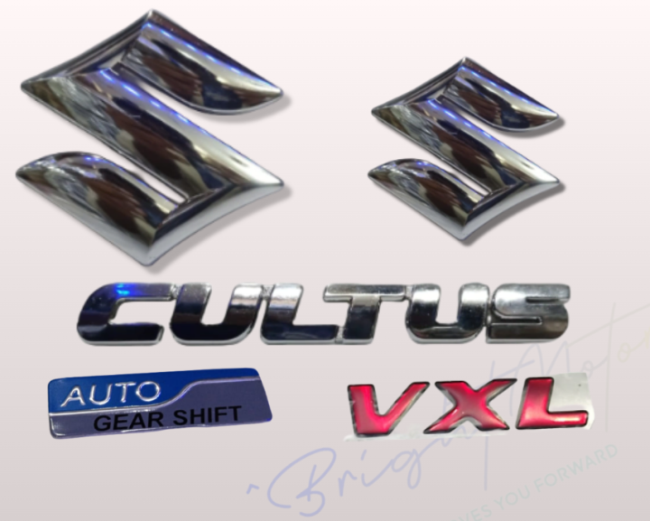 Suzuki Cultus Vxl Complete Monogram Set 5 Pcs | Logo | Emblem | Daraz.pk