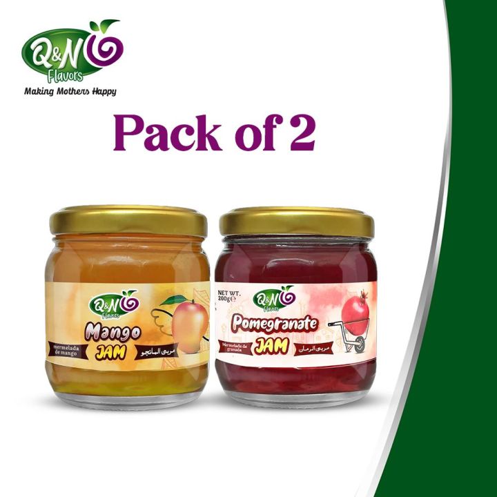 Q&N FLAVORS MANGO JAM / POMEGRANATE JAM 200GM | Daraz.pk