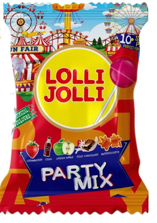 LOLLI JOLLI Mix Fruit Lollipops Party Pack - 10pcs Pack | Best Quality ...