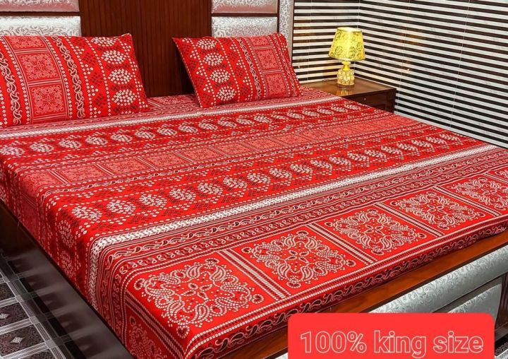cattan sattan bedsheet crystal cotton sattan bedsheets | Daraz.pk