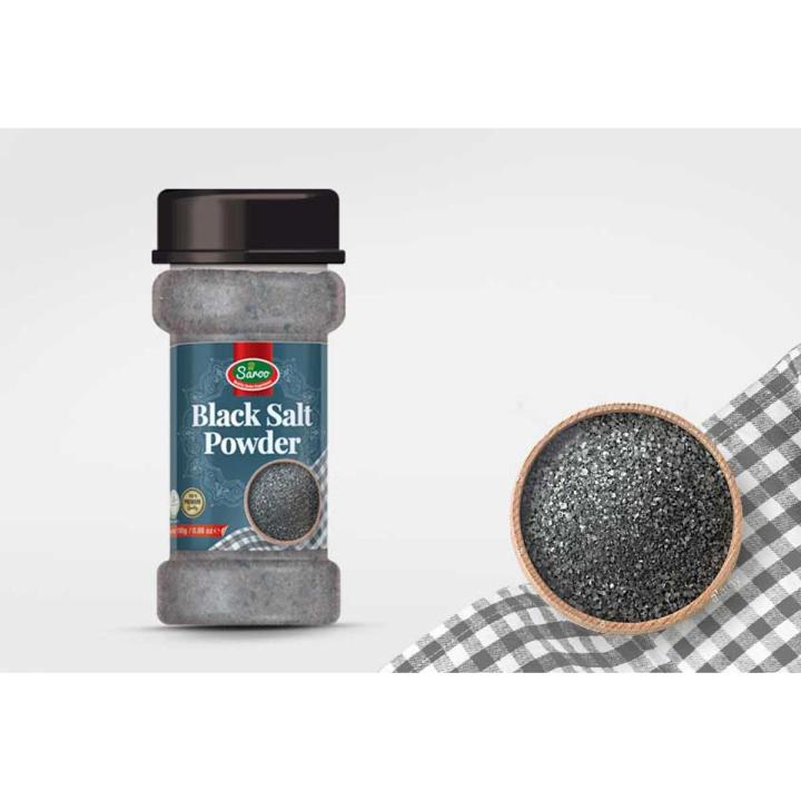 Saroo Black Salt Powder 100 G Plastic Shaker Bottle For Mild, Smokey ...