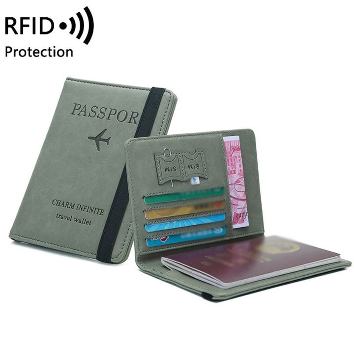 Neutral Multi-purpose Travel Passport Wallet Tri-fold Document ...