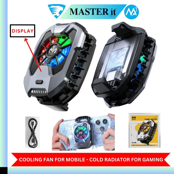 Cooling Fan For Mobile - Memo Mobile Cooling Fan - LED Temperature ...