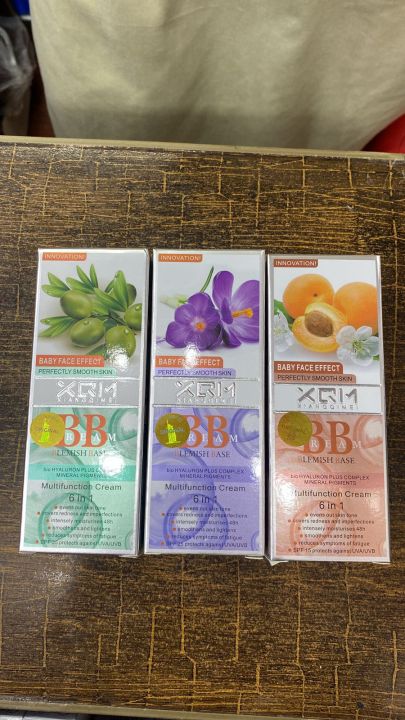 XQM BB Cream Blemish Base 6 in 1 Multifunction Cream Baby Face Foundation Effect With SPF 25 ...