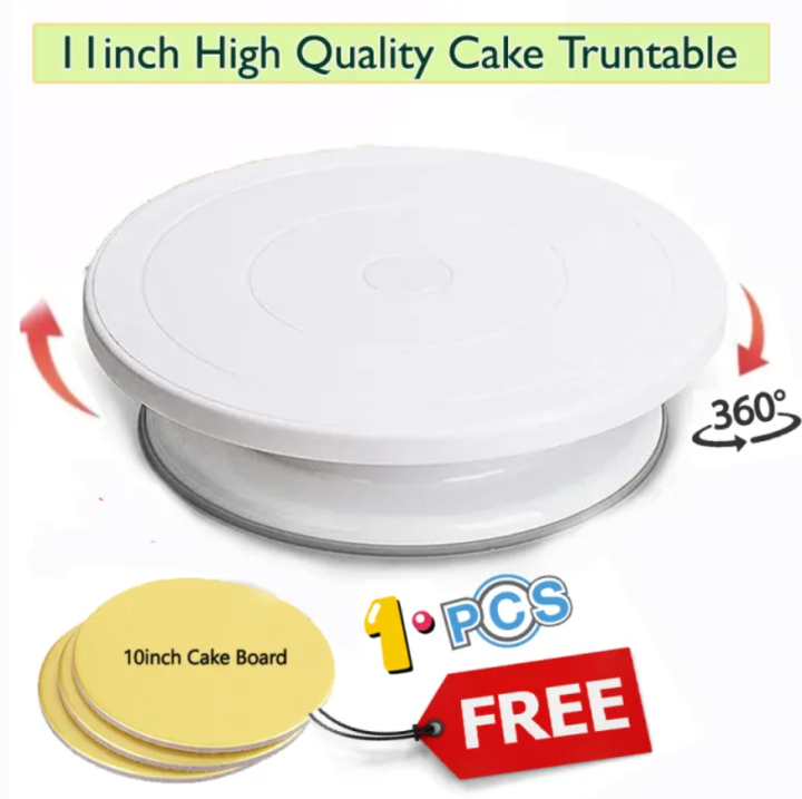 11 inch High quality Rotating Cake Turntable , Turns Smoothly Revolving ...