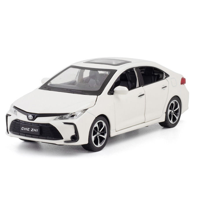 Toyota Corolla Grande Model Car White 6 Inches | Daraz.pk