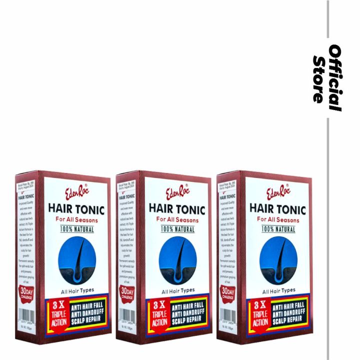 Free Delivery On Pack of 3 Eden Roc Hair Tonic For All Seasons 185gm ...
