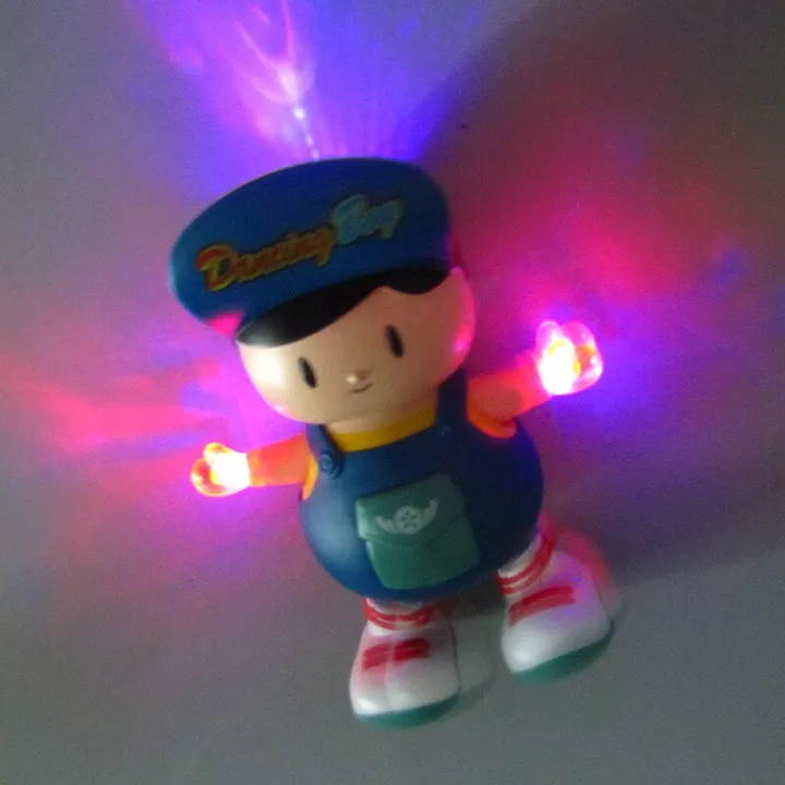Electric Dancing Big Head Boy Walking Dancing Doll Lighting Music Kid ...