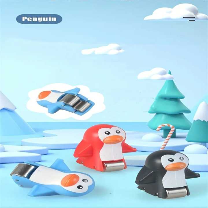 Cute Kids Penguin Race Track Set With 3 Penguins, Lights and Music ...