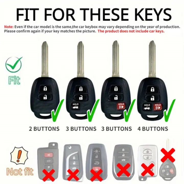 Toyota Corolla key 2014-2026, Yaris 2026, smart key Transpaerant Smoke ...