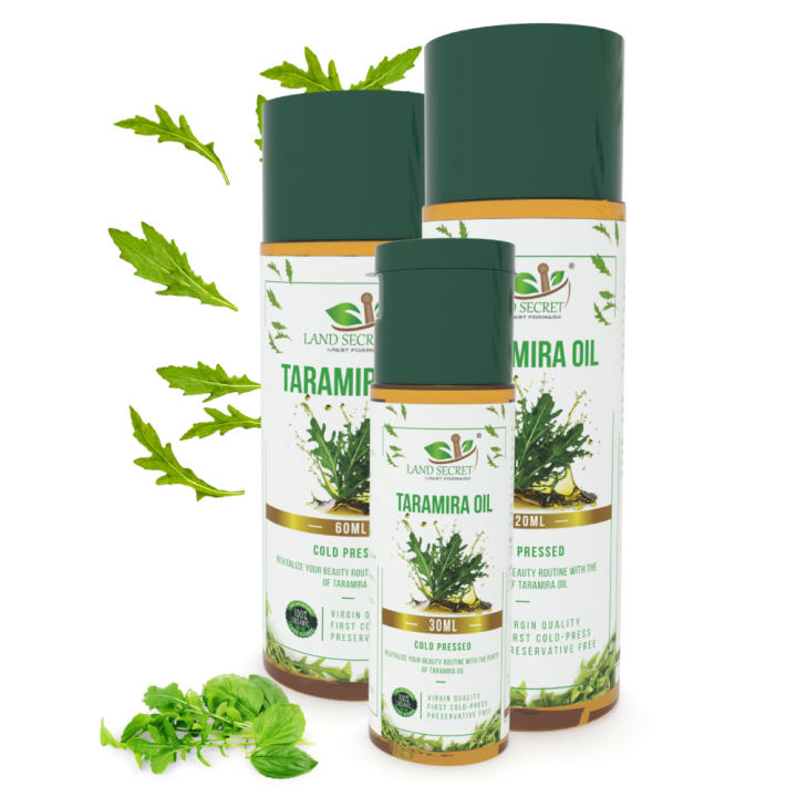 Land Secret Taramira Oil Organic Cold-Pressed (Arugula Seed Carrier Oil ...