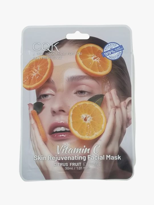CQK Vitamin C Skin Rejuvenating Face Mask - Citrus Fruit Extract 30ml ...