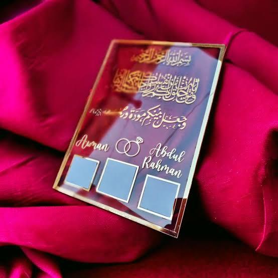 Customized Nikkah Thumb Plate | 8"x11" | Daraz.pk
